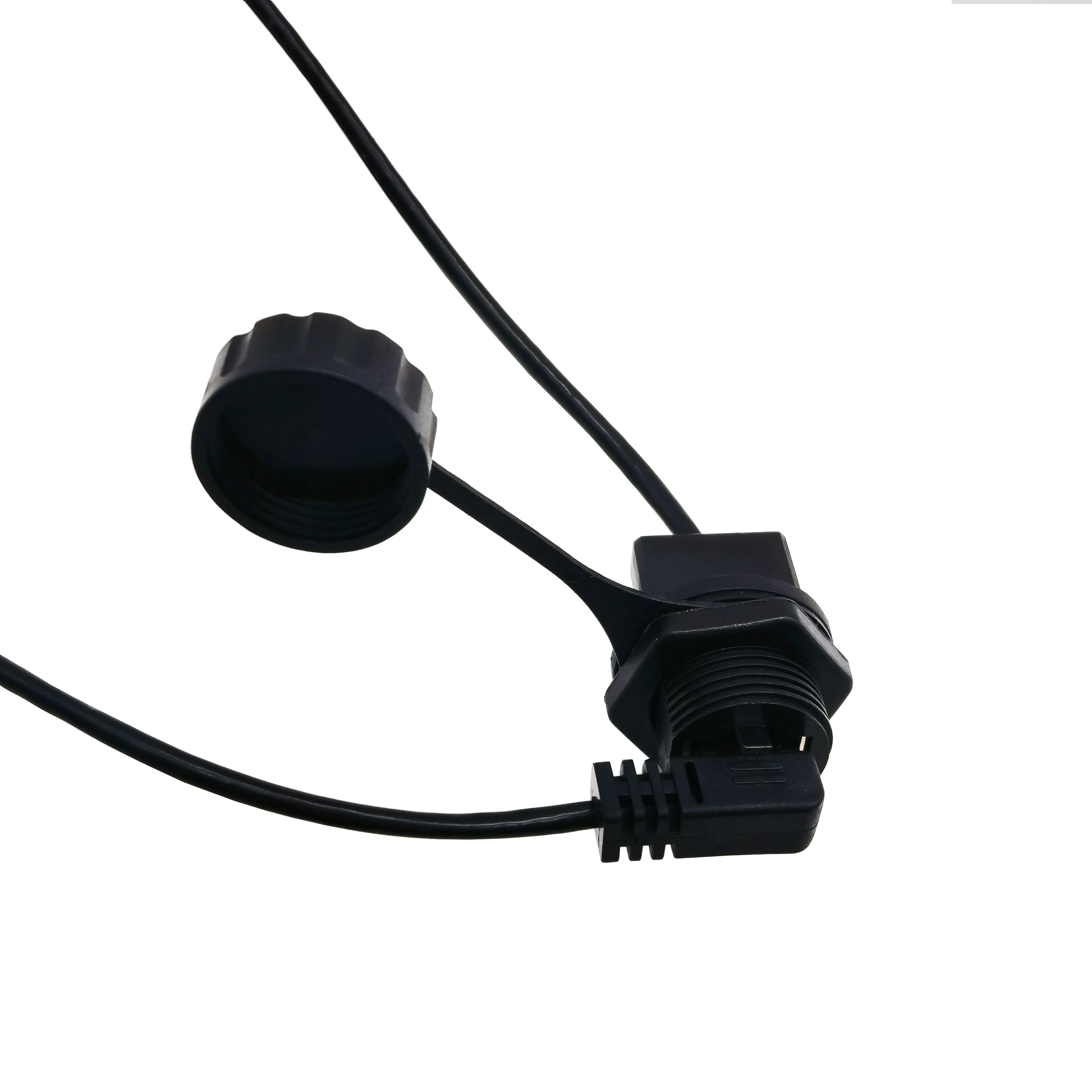 90-degree Right Angle Ip67 Water Blocking Panel Installation Rj45 ...