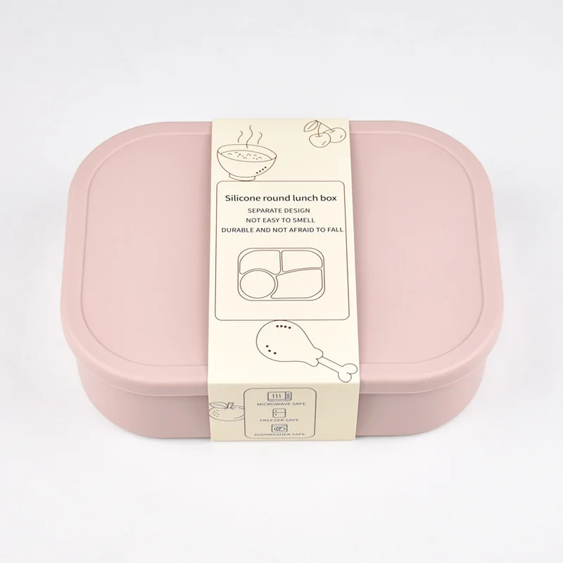 Leakproof 4 Compartments Kids Bento Air Tight Lunch Box Rubber Gasket ...