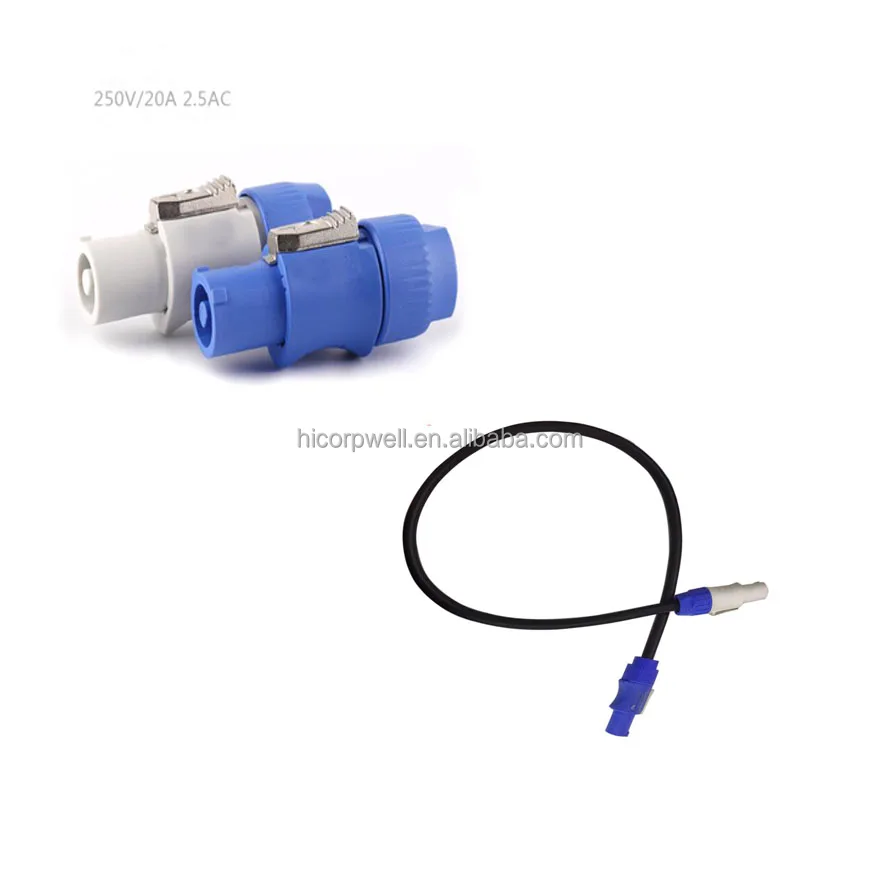 Conector Powercon link cable Conector powercon splitter Dmx Speakers ...
