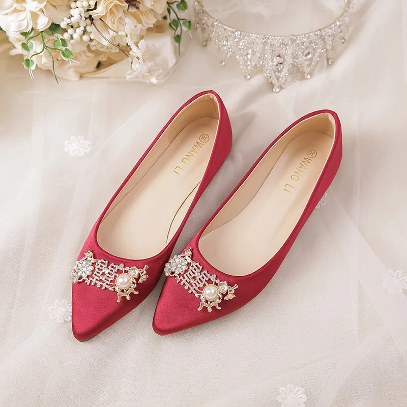 Flat Red Wedding Shoes