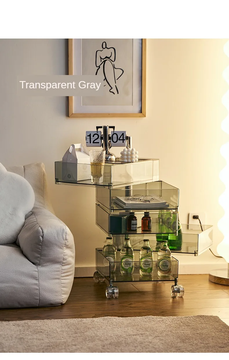 Acrylic Multi-layer Rotating Storage Cabinet Household Removable ...