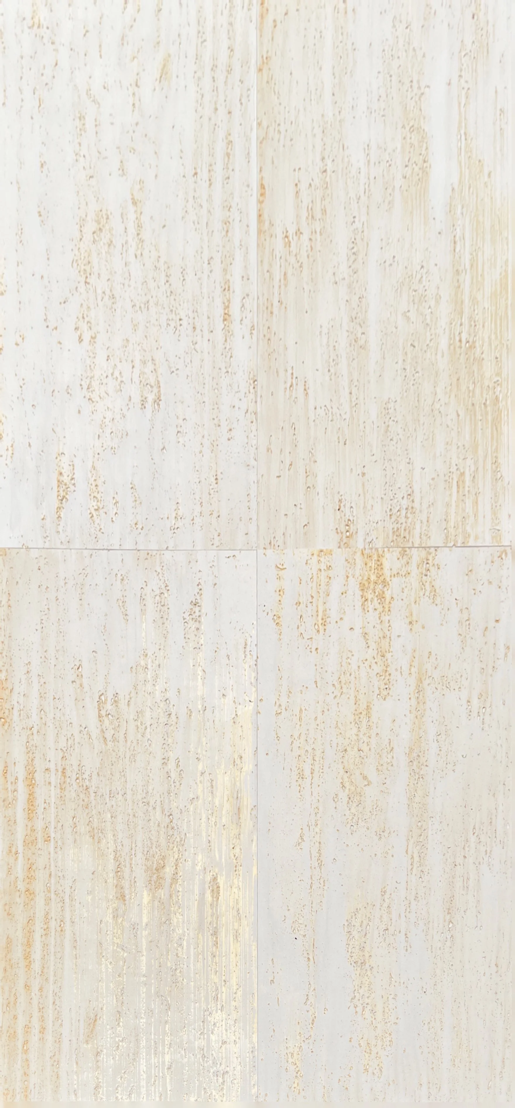 Golden Travertine Look Glazed Slab Tiles for Curved Surfaces