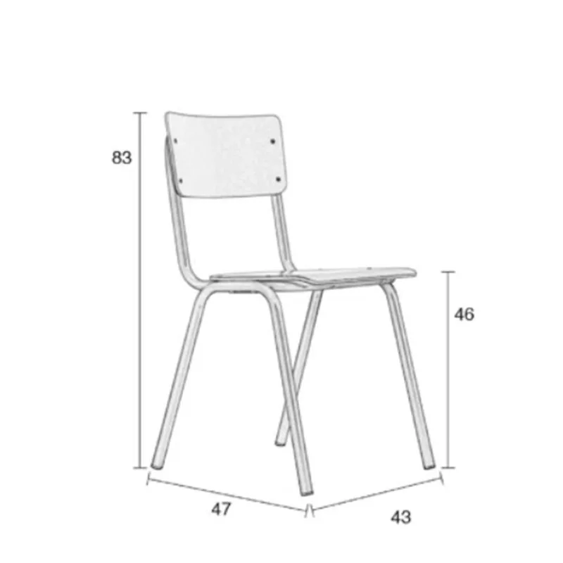 Simple Design Stackable Student Chair - Plywood School Furniture