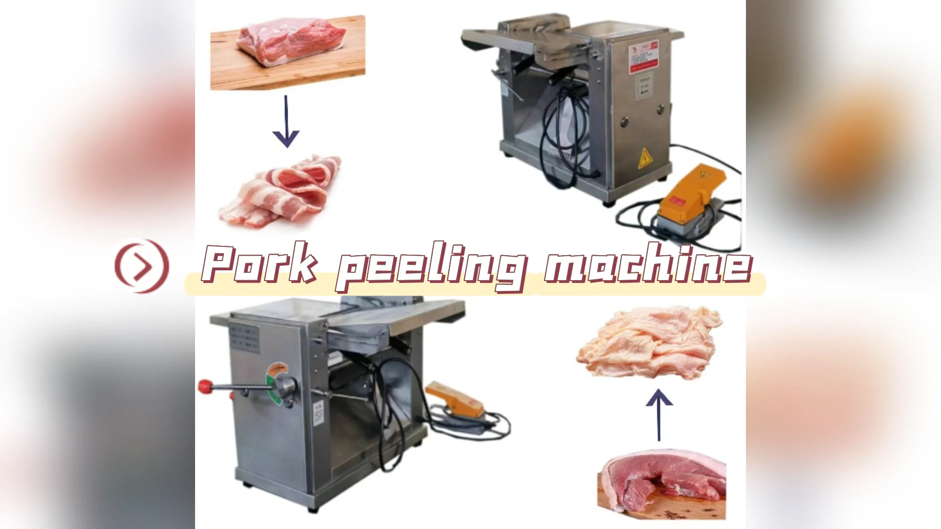 Customizable Meat Skinning Pork Skin Peeling Machine Meat Slicer ...