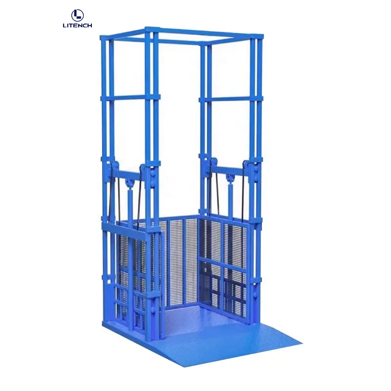 Outdoor indoor freight elevator warehouse vertical cargo lift platform ...