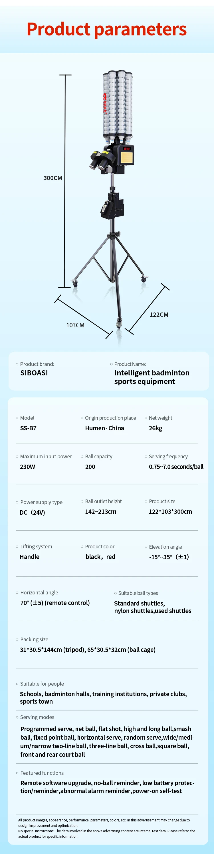 Wholesale Badminton Shuttle Feeder - SIBOASI B7 Machine