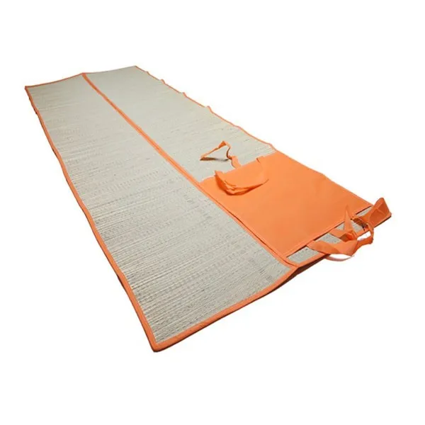 Promotional Portable Tropical Woven Straw Beach Mat Folding Sand Free ...