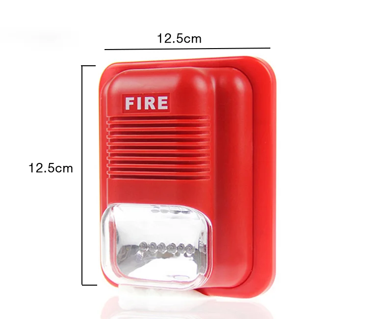 White Fire Alarm - Conventional Fire Alarm with LED Flashing Light DC24V