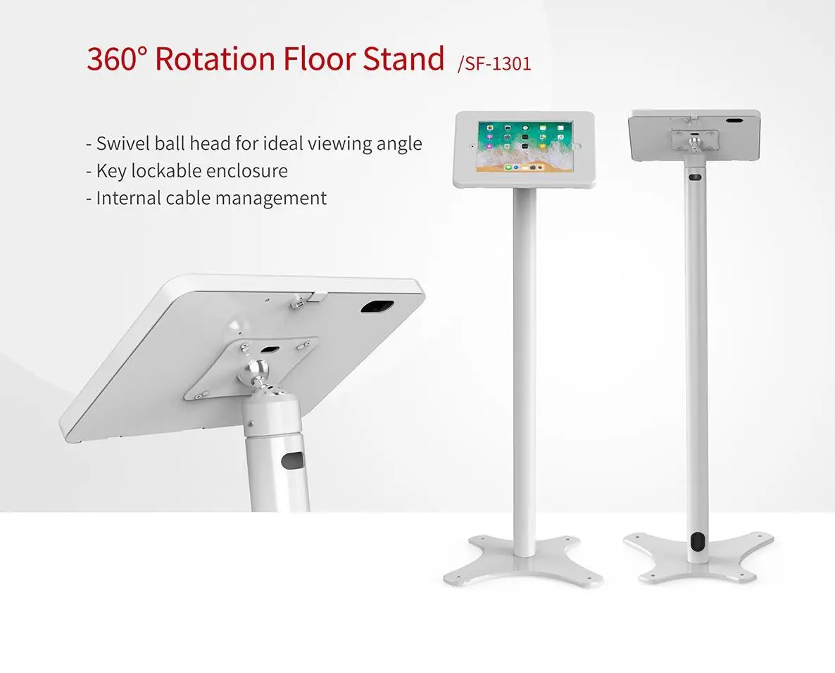 Exhibition Floor Stand Free Standing Tablet Display Enclosure Kiosk ...