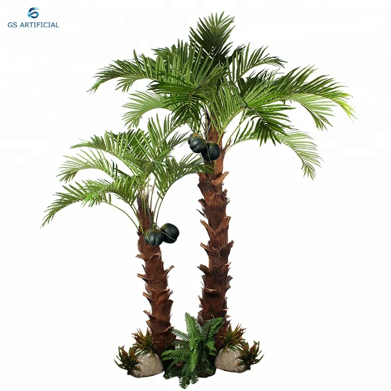 Artificial Outdoor Coconut Palm Tree Plastic Tall Tree For Shopping ...