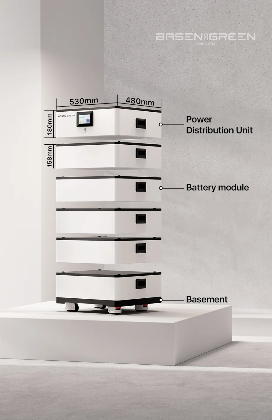 EU Stock LFP Modular Stacked High Voltage Rechargeable Battery Home ...