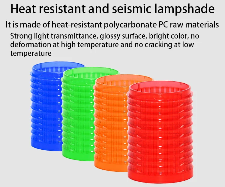 Three Color Warning Light with Buzzer - 90db 3W12V NPT45-4U-D Led