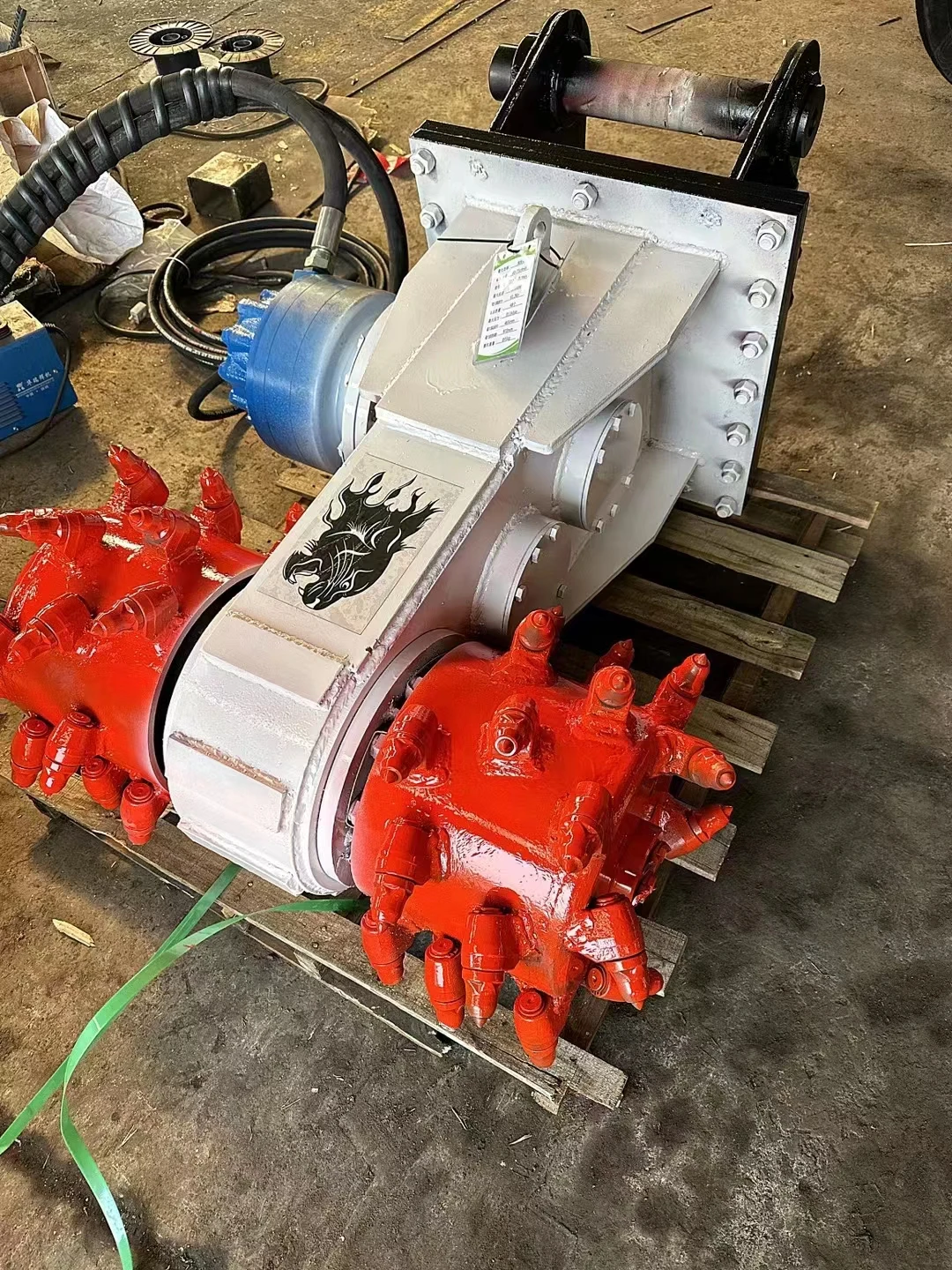 Milling Machine Attachments Chain Drum Cutter For Excavator 5-20 Tons ...