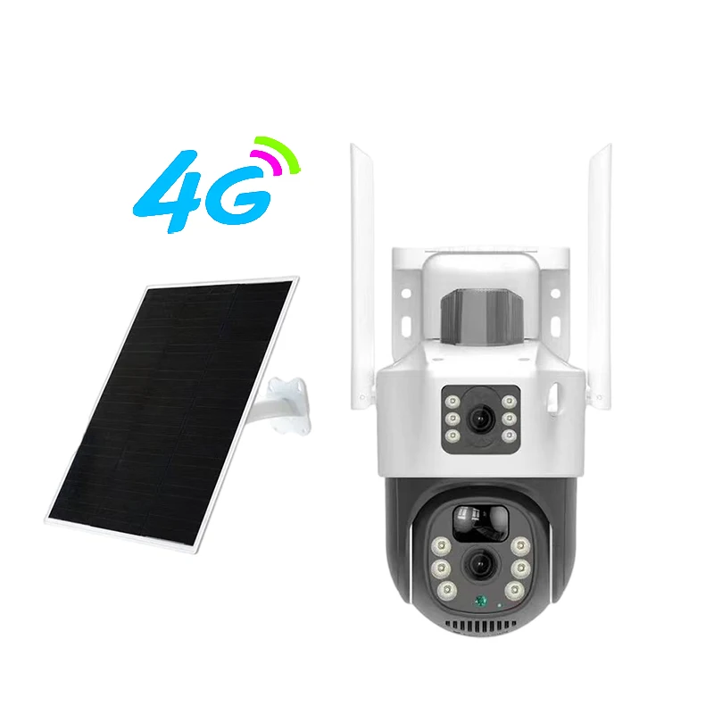 2MP 4G Solar Camera - Dual Lens Outdoor Security Solution