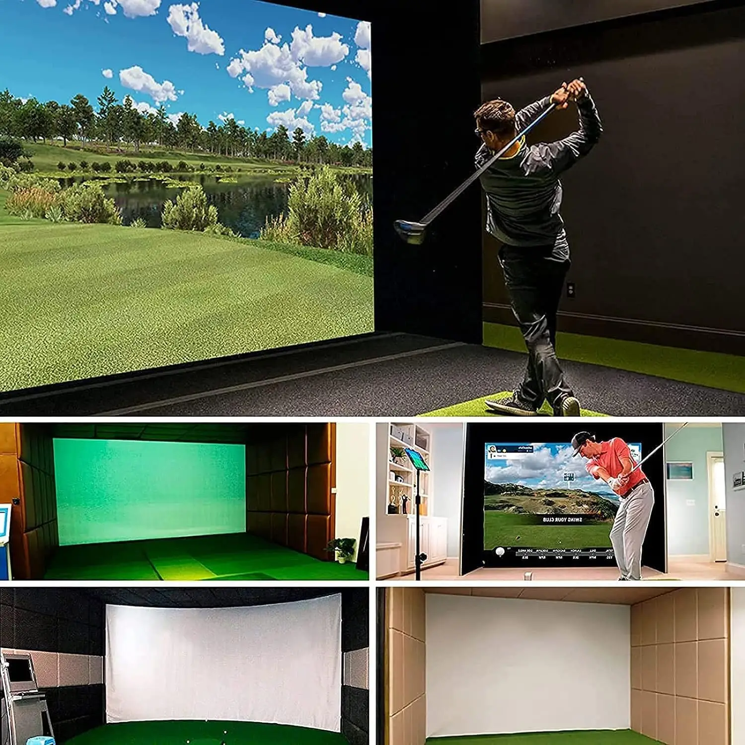 High Precision Golf Simulator Impact Screen For Indoor Training & Oem