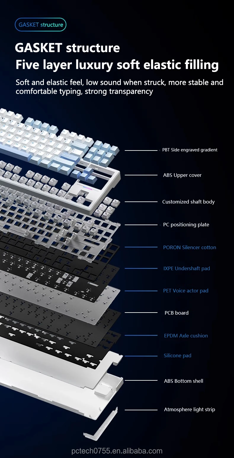 Weikav WK87 Wireless Gaming Keyboard - Customizable & Durable