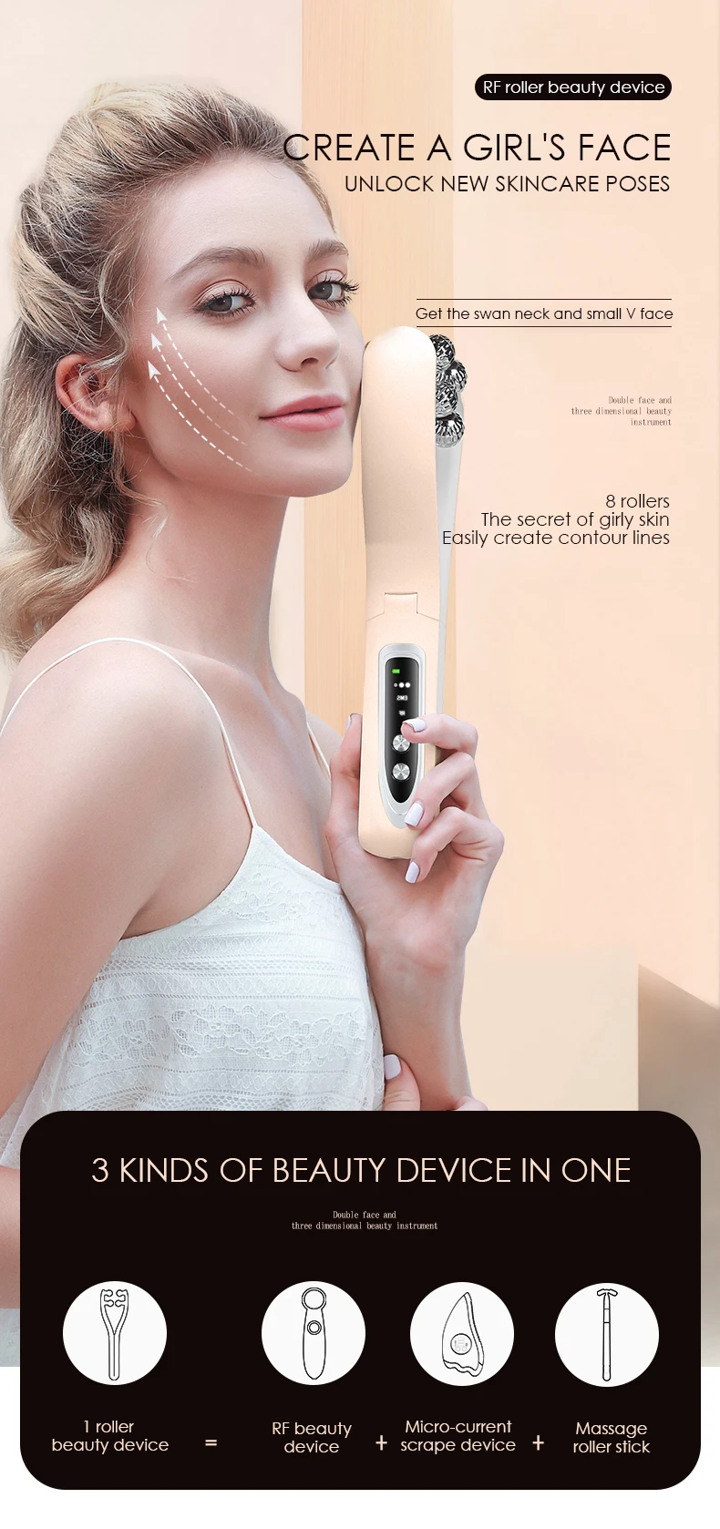 KSKIN Top Sale Y Shaped Microcurrent Skin Firming Device Monopolar Rf ...