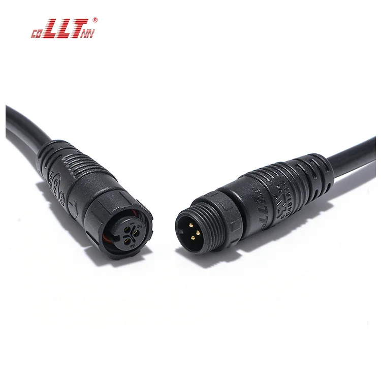 Llt 110v 10a 3pin M12 Male & Female Waterproof Cable Connector - Buy ...