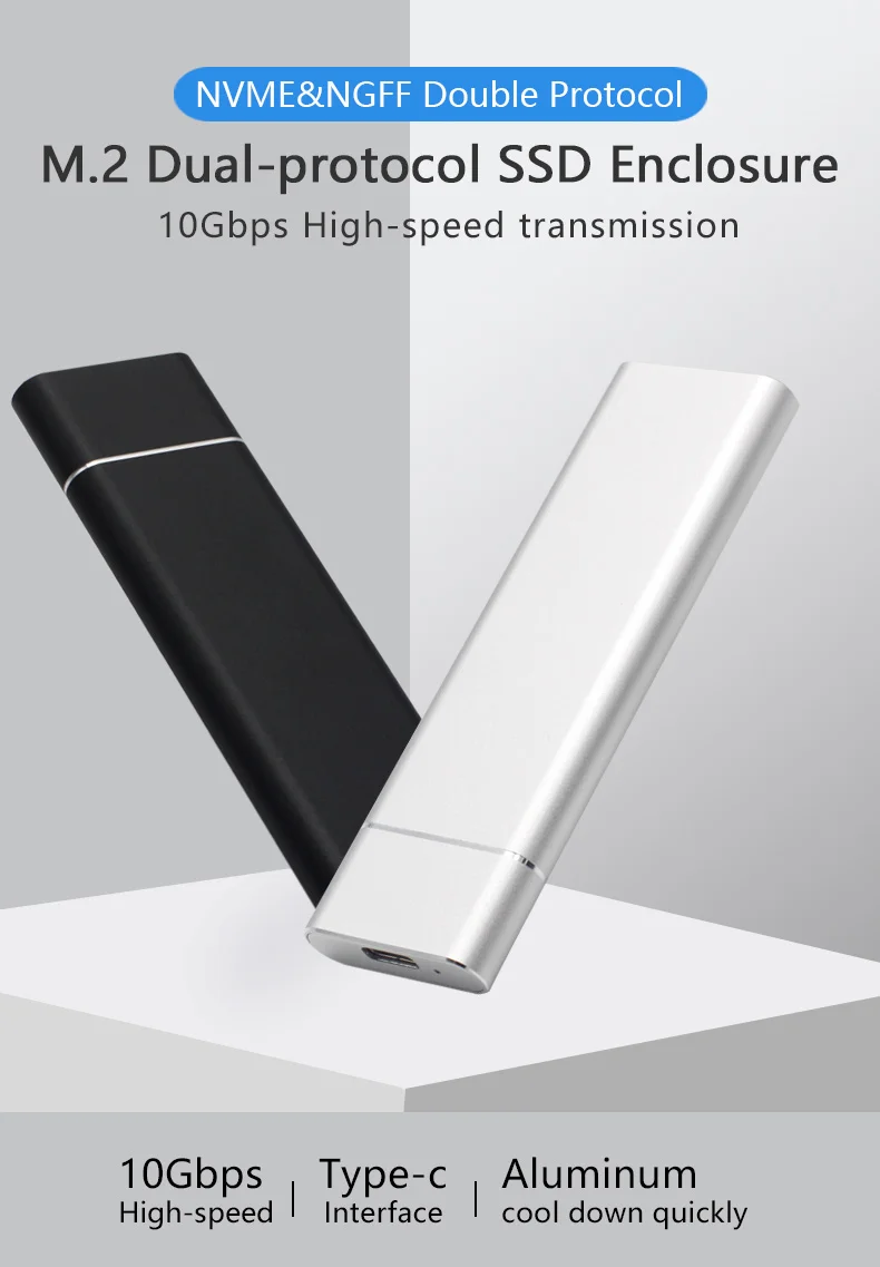 Aluminum M.2 Nvme SSD Case - High Speed Data Transfer