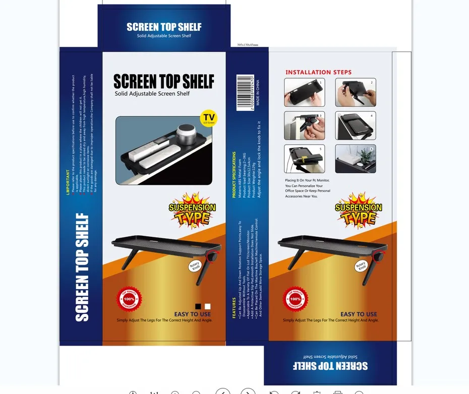 Rack Tv Monitor Organizer Screen Top Storage Shelf Holder Practical ...