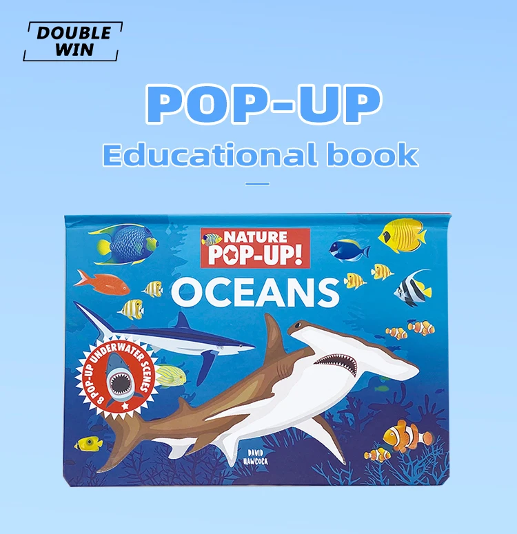 Custom Printing Design Educational 3d Flap Pop up Books for Kids