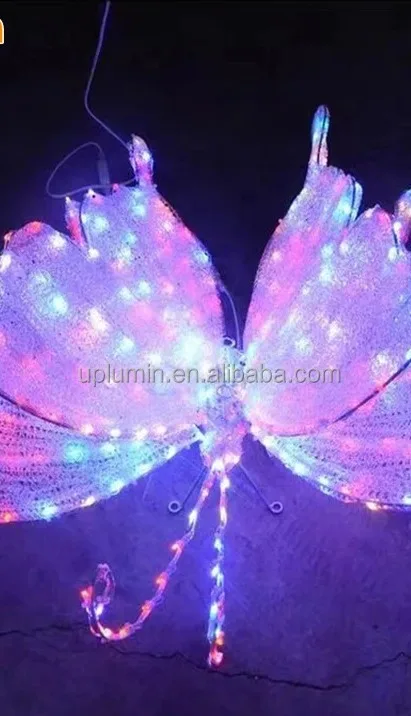 Uplumin 3d Large Lighted Butterfly Christmas Angels Yard Decorations ...