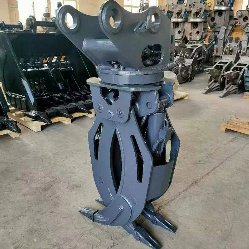 16 Ton Digger Log Grapple Hydraulic Wood Grabber for Excavator Scrap ...