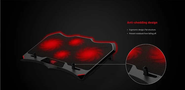 HAVIT HV-F2081 Gaming Cooling Pad - 4 Fans & Multi-Height Settings