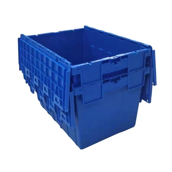 Heavy Duty Hdpe Plastic Storage Container Tote Box Crates With Hinged ...