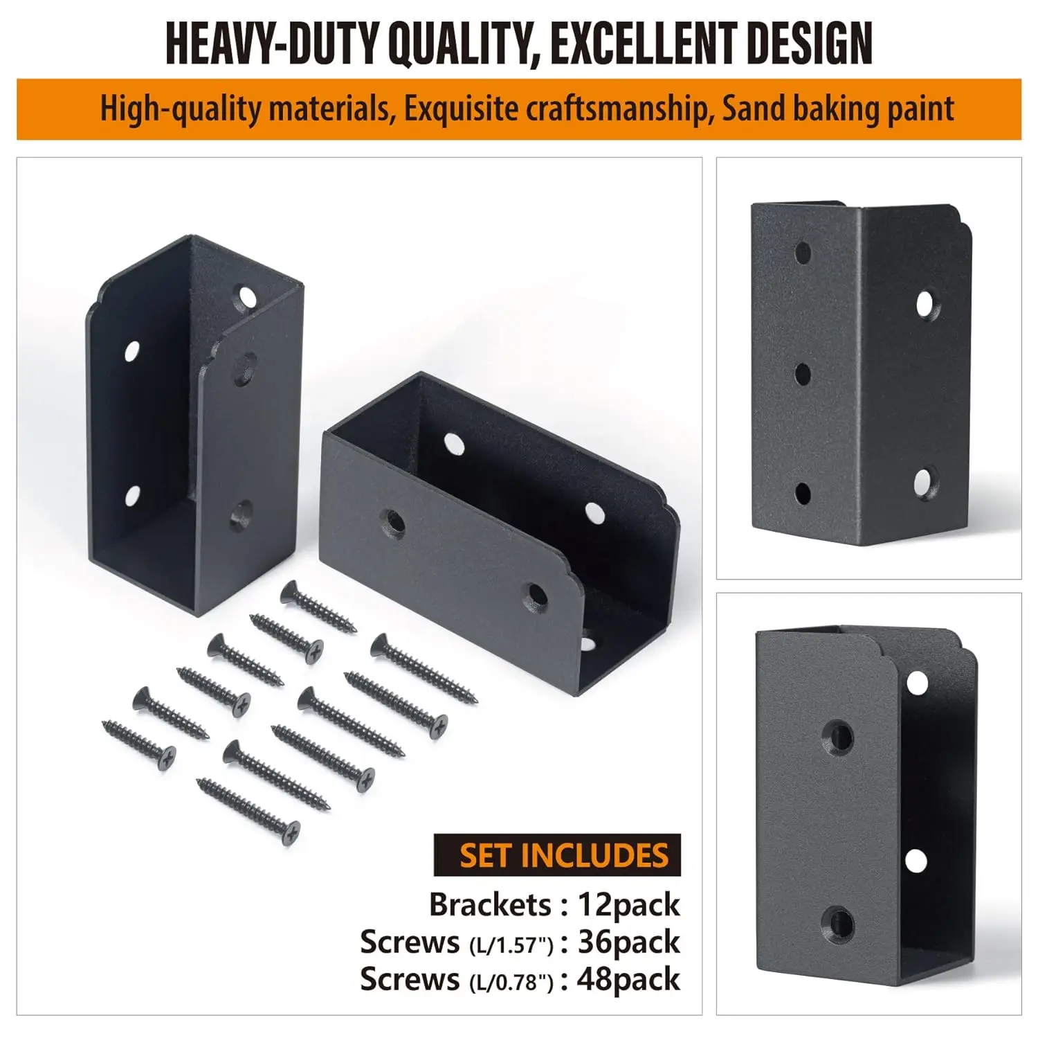 Deck Railing Brackets Connectors Heavy Duty Steel Concealed Brackets ...