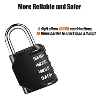 Resettable Waterproof Padlock - Secure Your Outdoor Assets