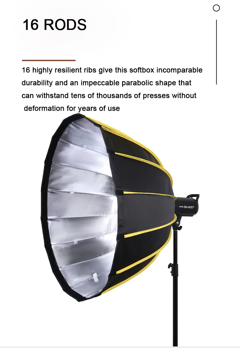 Parabolic Quick Release Softbox for Studio Lighting OEM