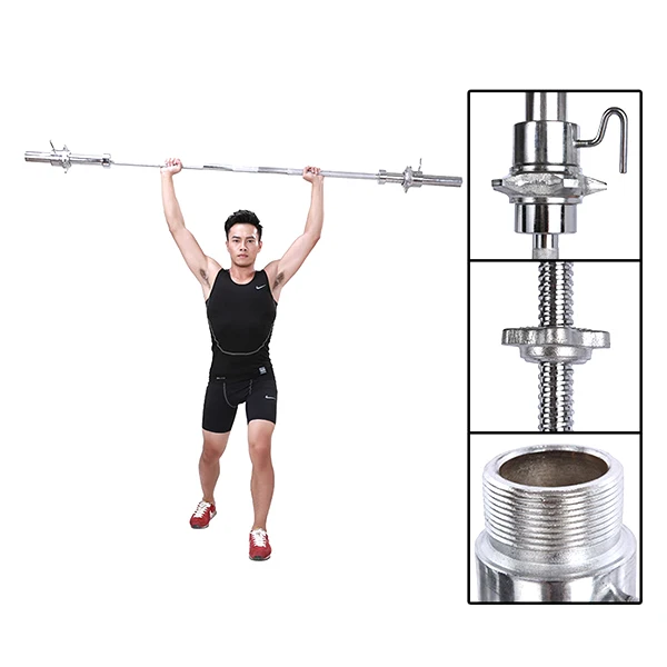 Weight Lifting Black Power 45lbs 7ft 20kg Bar 15kg Weightlifting Weight ...