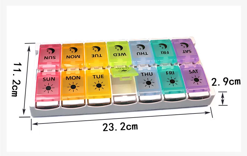 Wholesale 7 Day & 4 Times Pill Organizer Weekly Pill Box And Medicine ...