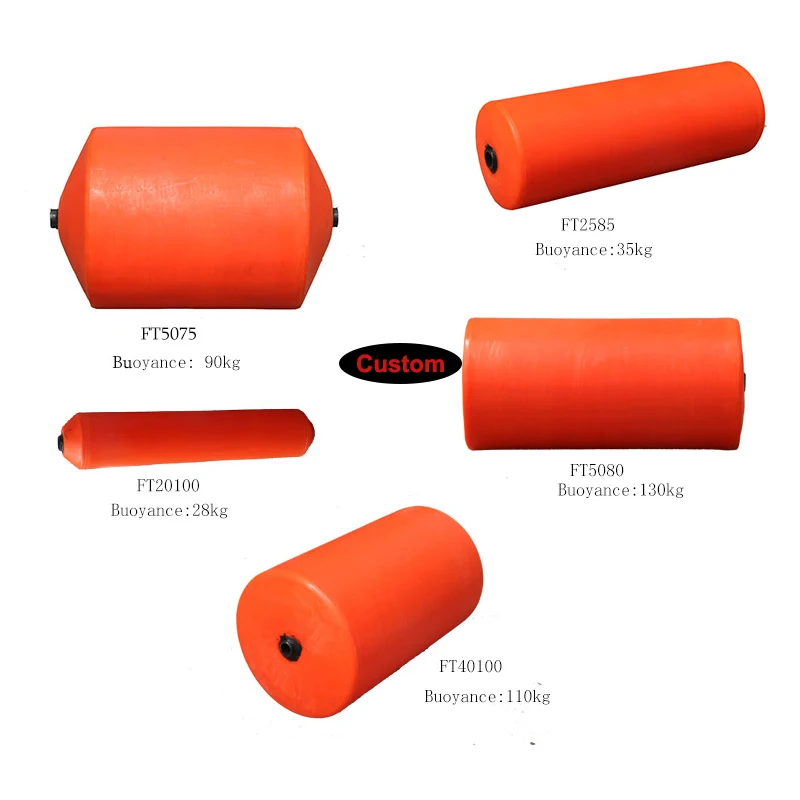 500*750mm Plastic Floating Barrier Cylindrical Marker Warning Buoy ...