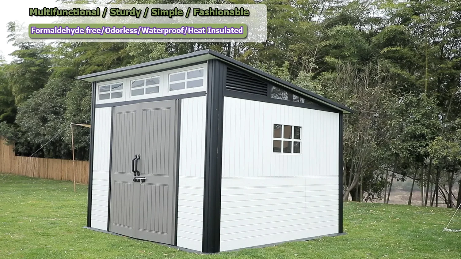 Kinying Brand Slanted Roof Lean To Outdoor Storage Plastic Shed With ...
