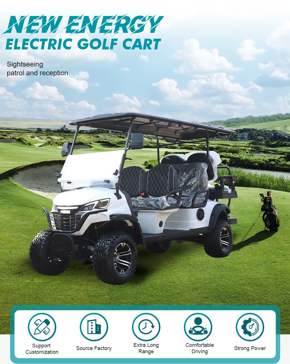 New Design Chinese Factory Supply 2/4/6 Seat Electric Golf Cart ...