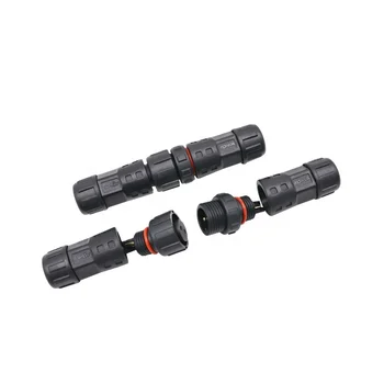 M12 4 Pin Connector Assembly Copper Needle Adapters Connector Cable For ...