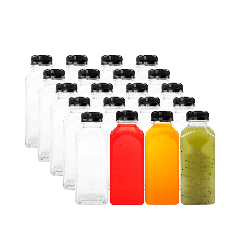 250ml 350ml 500ml Empty PET Plastic Bottles Transparent Juice Bottles ...