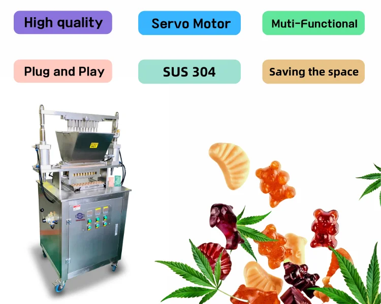Small Automatic Gummy Bears Candy Processing Machine 100% Natural ...