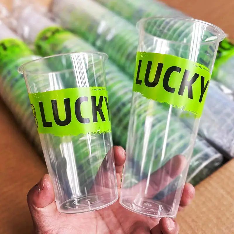 Transparent 16 Oz Takeaway Milk Tea Clear 500ml Disposable Coffee ...