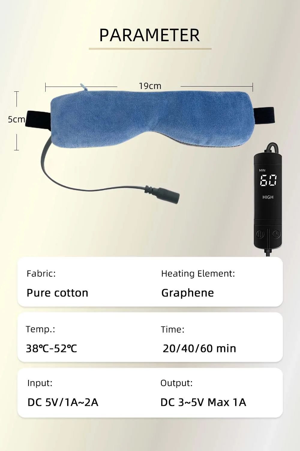 Adjustable Stress Relief Usb Heated Sleeping Eye Mask For Traveling ...