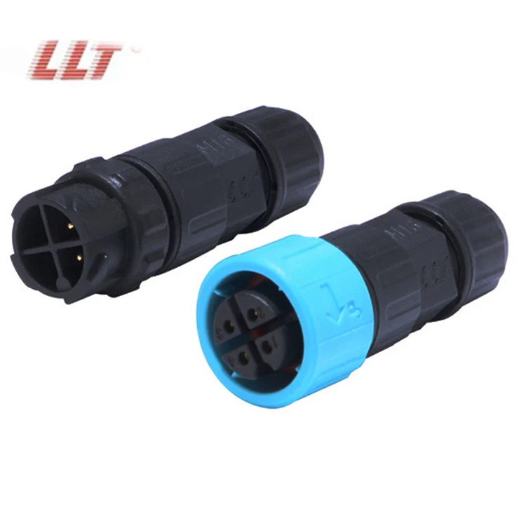 Llt Plastic M16 4pin Push Lock Male Female Waterproof Connector For ...