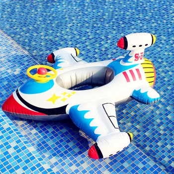Pvc Cartoon Water Floating Pool Toy Inflatable Airplane Pool Float For ...
