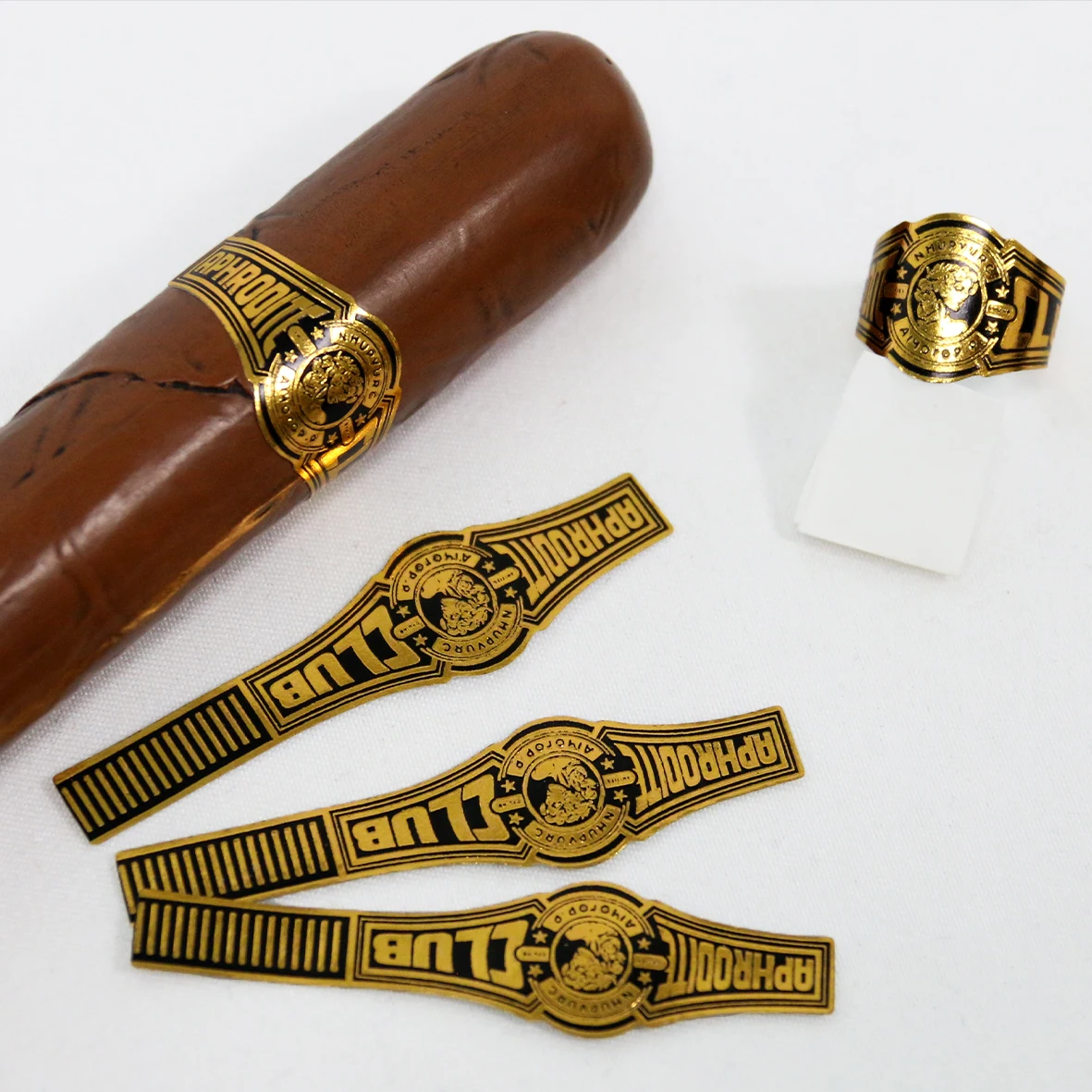Custom Gold Foil Embossed Cigar Bands & Labels - Oem Available