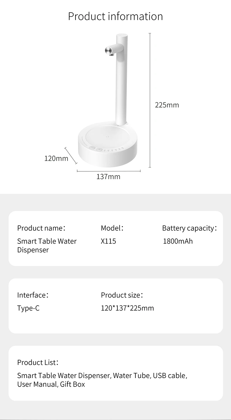 Usb Charging Portable Electric Water Dispenser Pump Original Factory ...