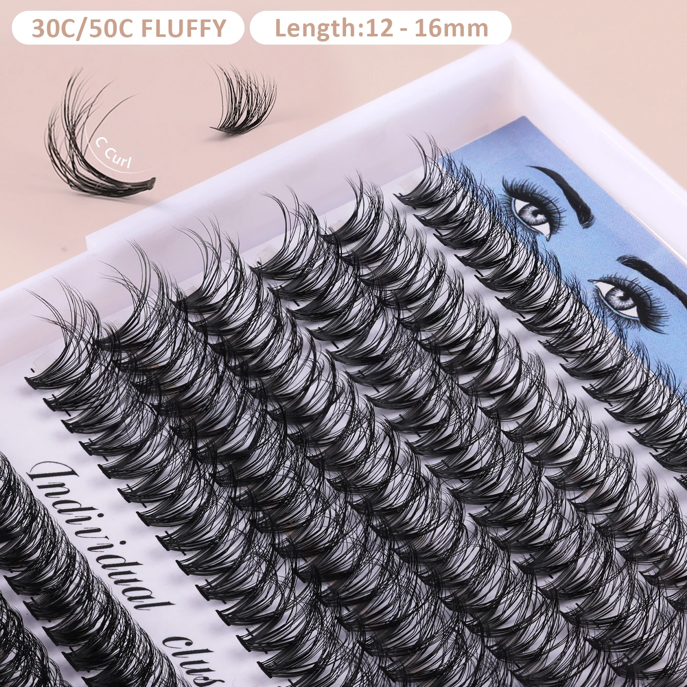 Customized Lash Segments Cluster Pre-cut Fans C D Curl 30d 50d Wholesale Customized Diy Cluster ...