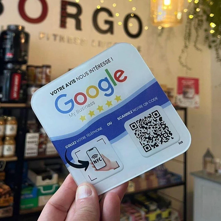 Nfc Google Review Card For Restaurant/hotel Acrylic Nfc Card Ntag213 ...
