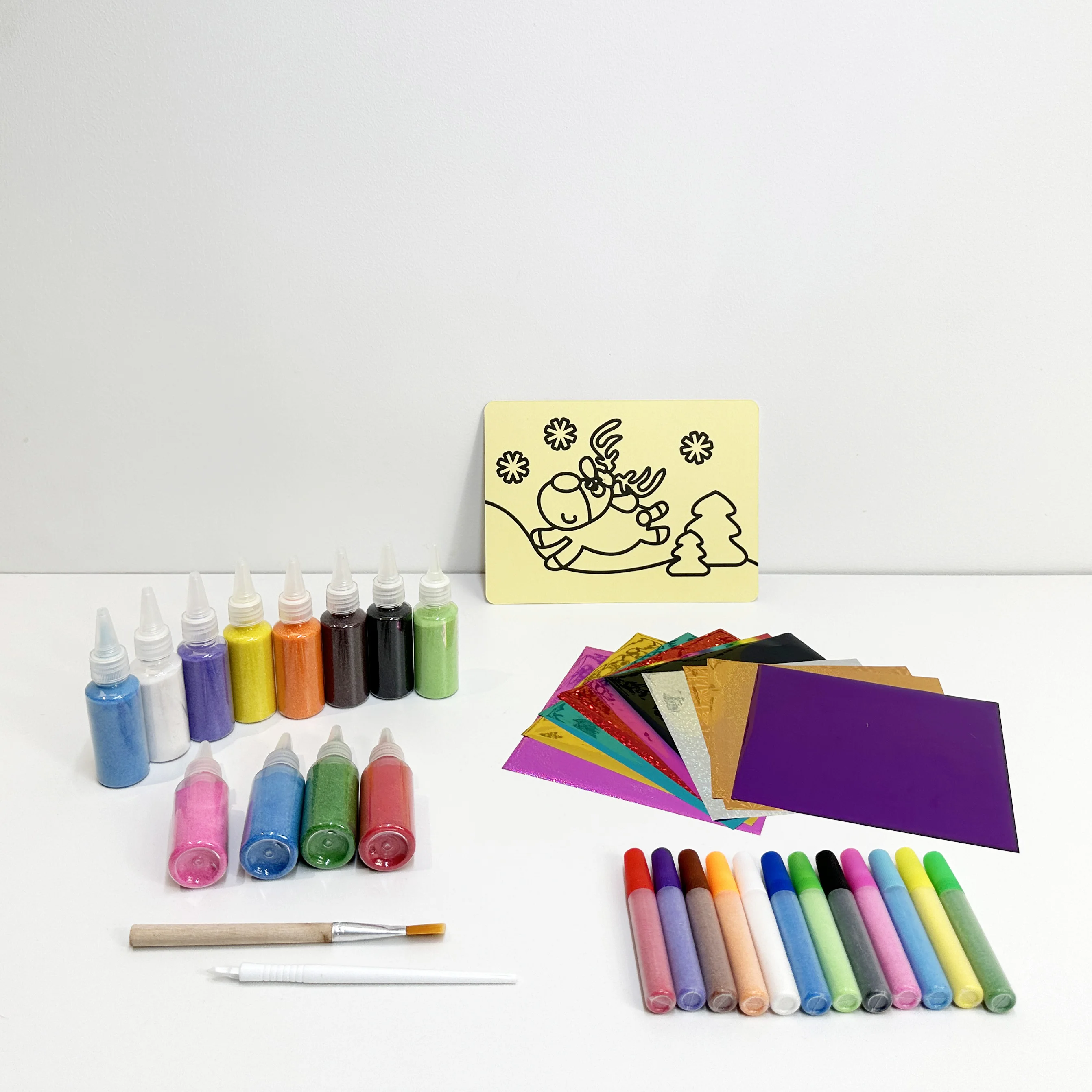 Moving Sand Art Toptime Sand Art Kits Or Kids, 24 Bottles Colored Sand ...
