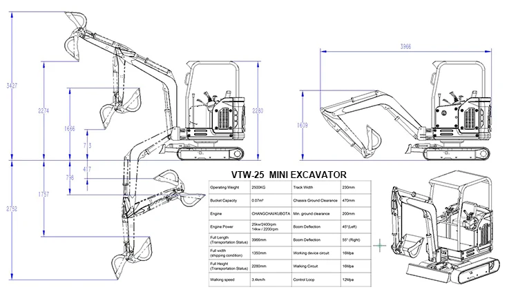 2 Ton Vintage Excavator Hydraulic Crawler Free Aftersales Color Digger ...